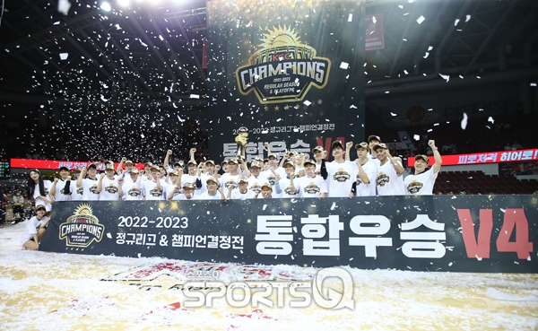 [포토Q] 안양 KGC '챔프 7차전 끝에 통합 우승 V4 달성!' - 스포츠Q(큐)